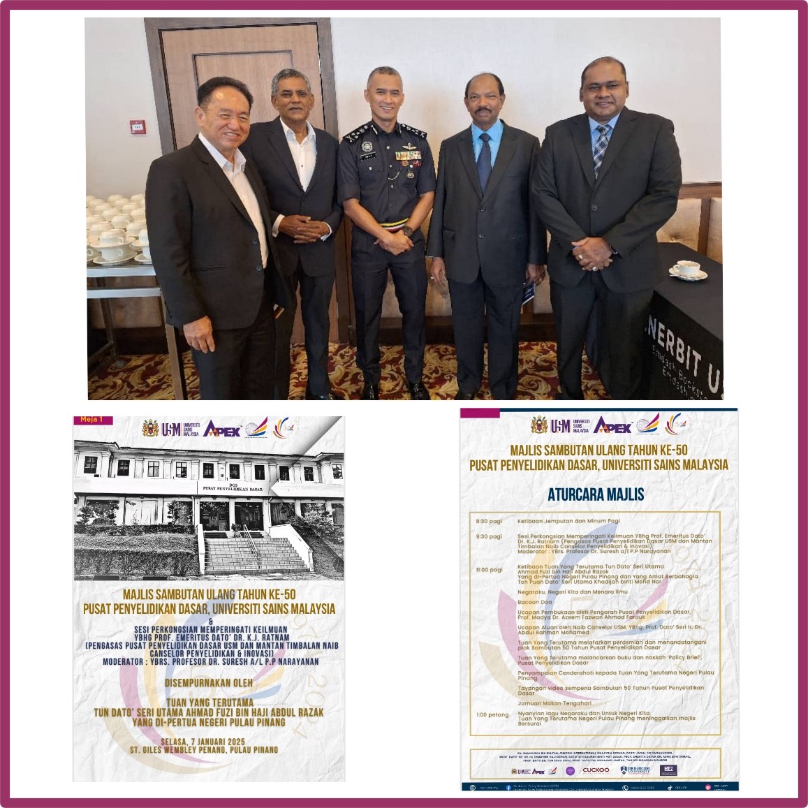 MCPF Penang is invited to join CPR USM on their 50th Anniversary Celebration at St. Giles ...